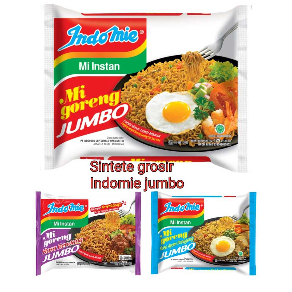 Indomie Fried Jumbo Instant Noodles, Rendang, Grilled Chicken | Shopee ...