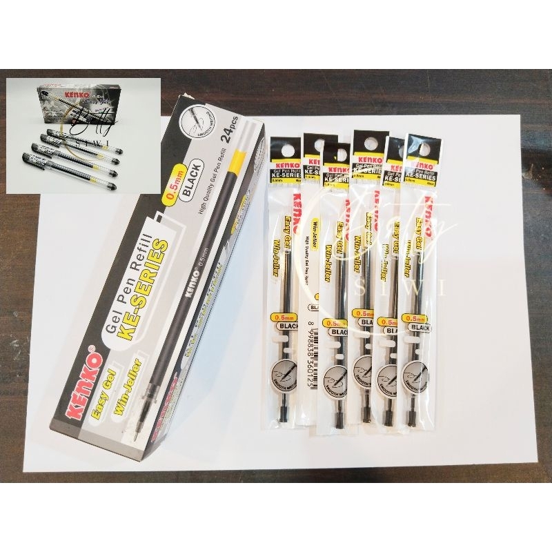 HITAM Pen Fill | Kenko Black Gel Pen Refill | Shopee Malaysia
