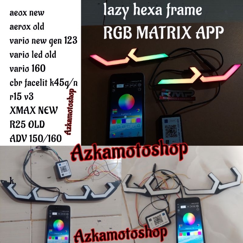 Lazy hexa frame rgb matrix vario aerox xmax r25 cbr150 r15 v3 r15 v2 there are vario led old ...