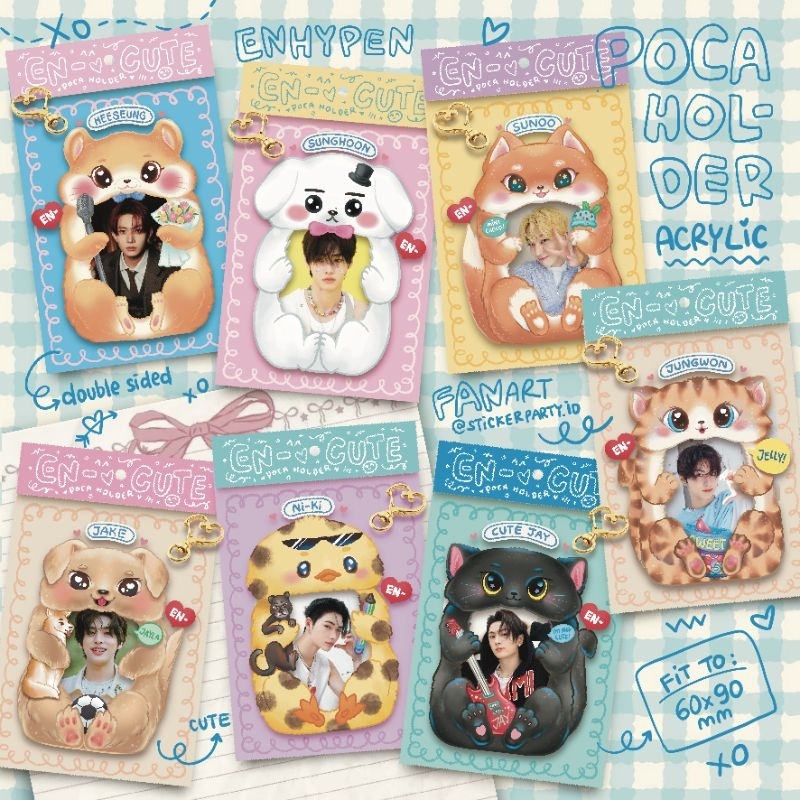 Acrylic Photocard Holder Enhypen Fan Kit Merch Kpop Engene by Sticker ...