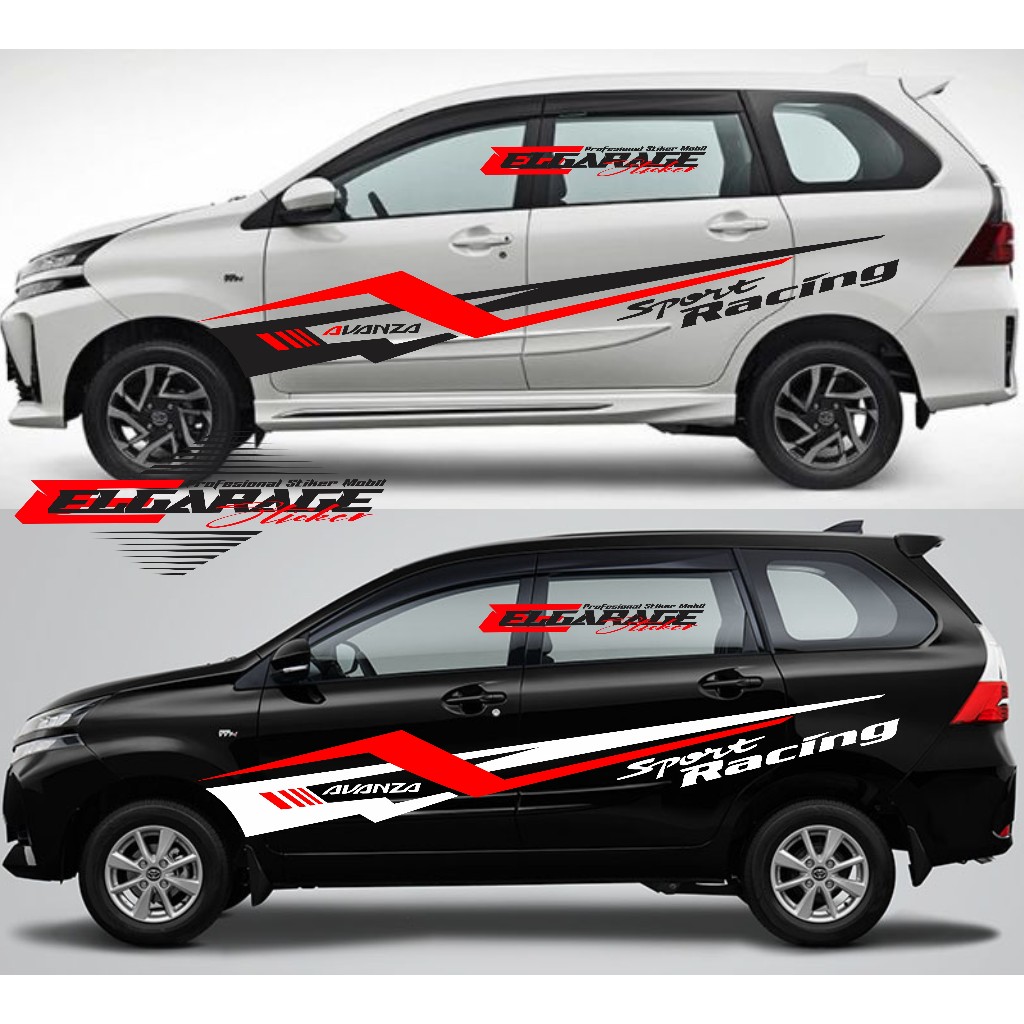 Toyota avanza Car sticker cutting sticker Side body sport racing ...