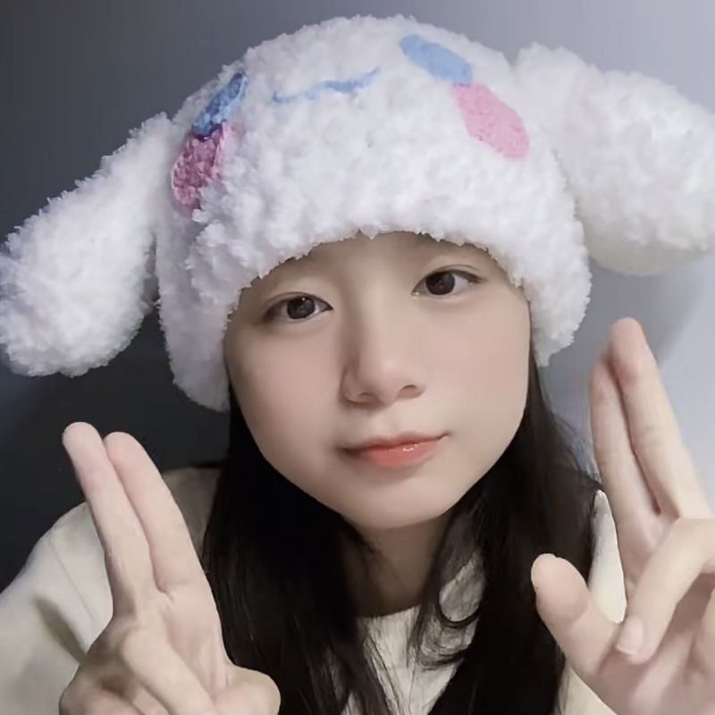 HANDMADE CINNAMOROLL BEANIE/SANRIO CUTE BEANIE HAT/JINCIPAL HAT/KOREAN ...