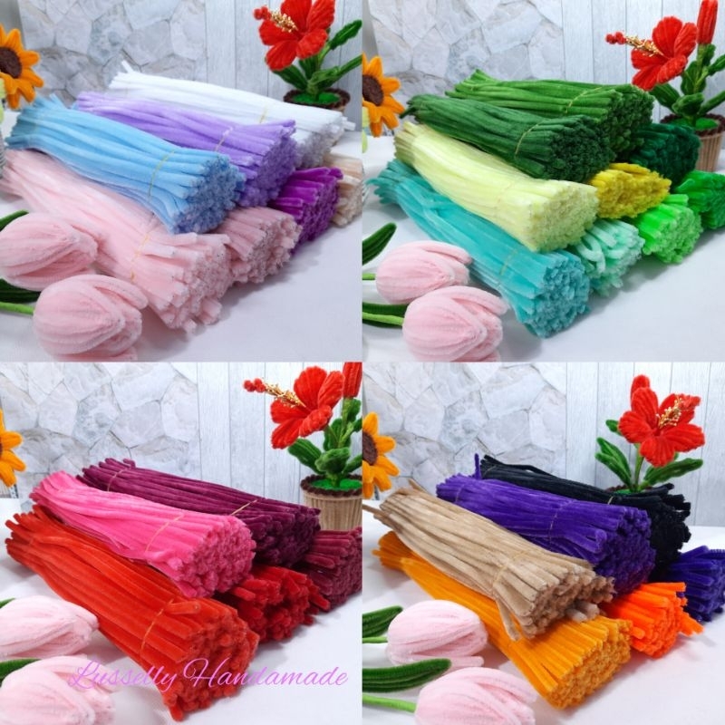 1pack (100pcs) Mercy Pipe Cleaner Craft Hair Wire | Shopee Malaysia