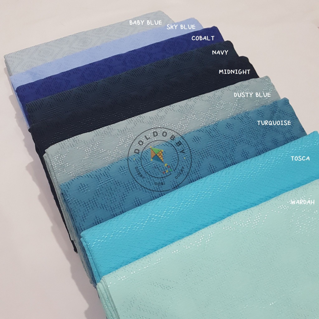 KATUN Dobby Dobi Dolby Viscose Cotton Plain Batik Fabric Category Blue ...