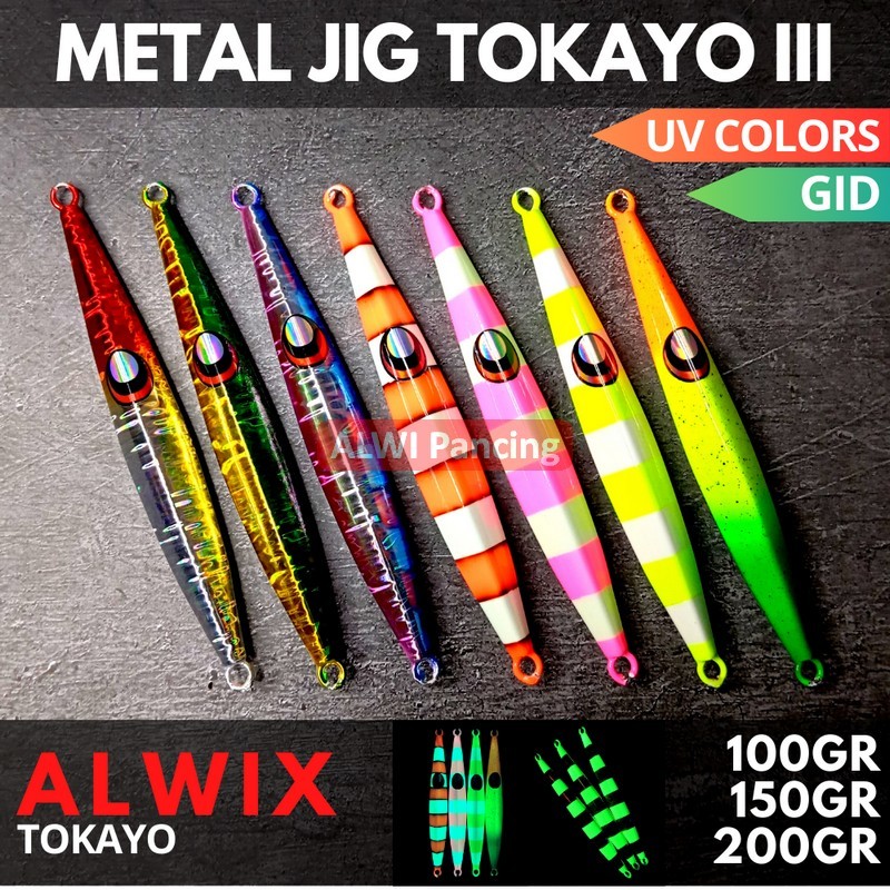 ALWIX Metal Jig TOZAYO lll Full GID Striped 100gr 150gr 200gr | Shopee ...