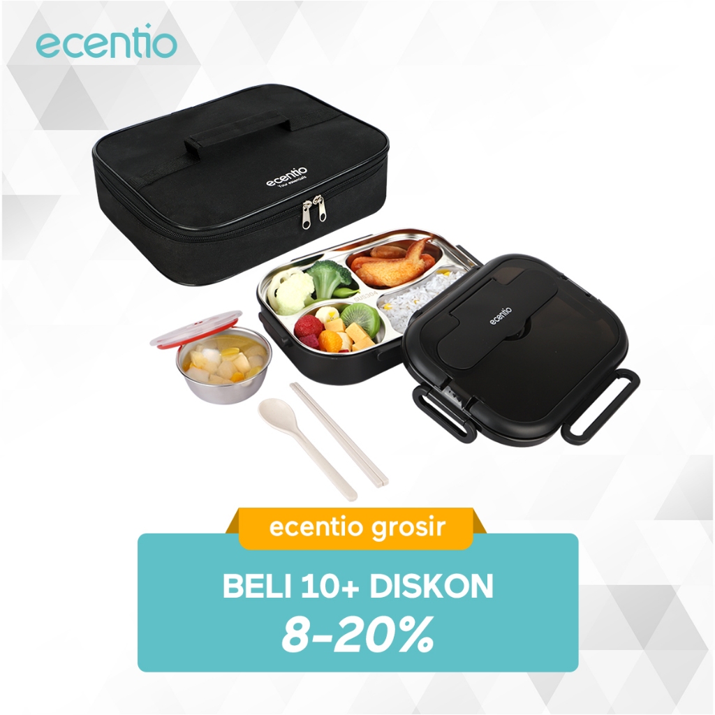 [wholesale] [Stainless 304] ecentio anti-spill Lunch Box set 304 ...