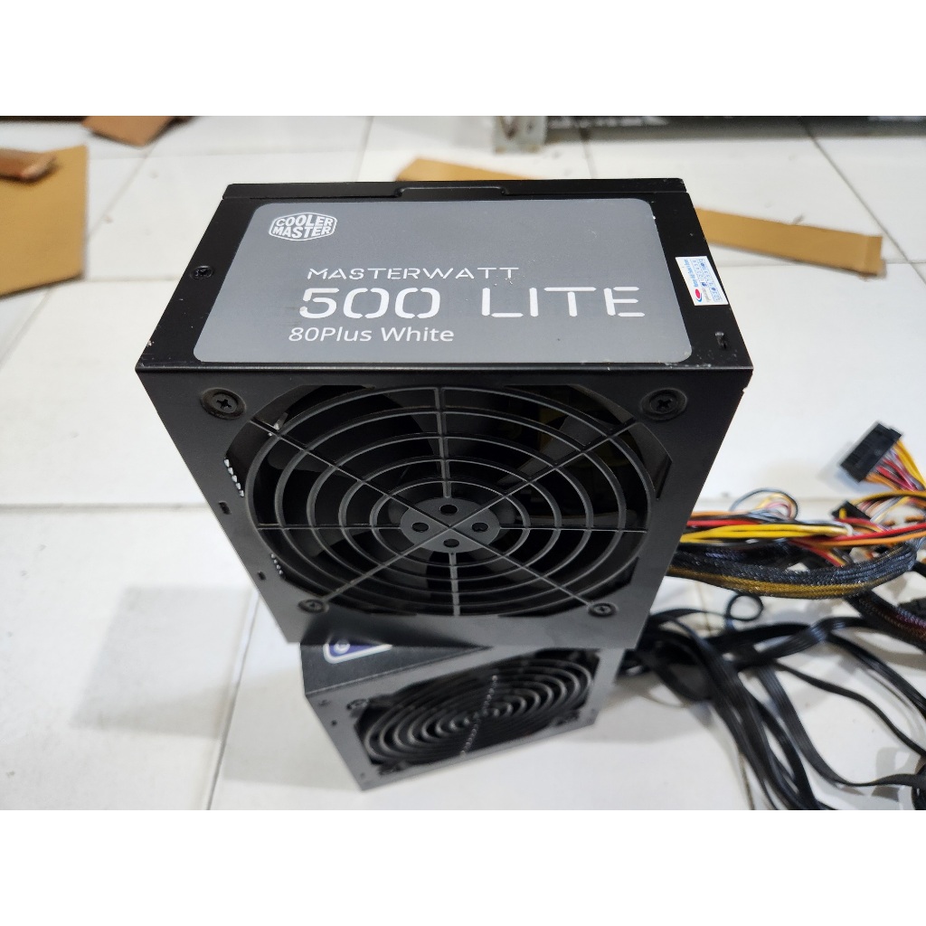 Psu COOLER MASTER 500W PURE 80 PLUS, 2x6+2 PIN PCI-E, POWER SUPPLY COOLER MASTER MASTERWATT 500 ...