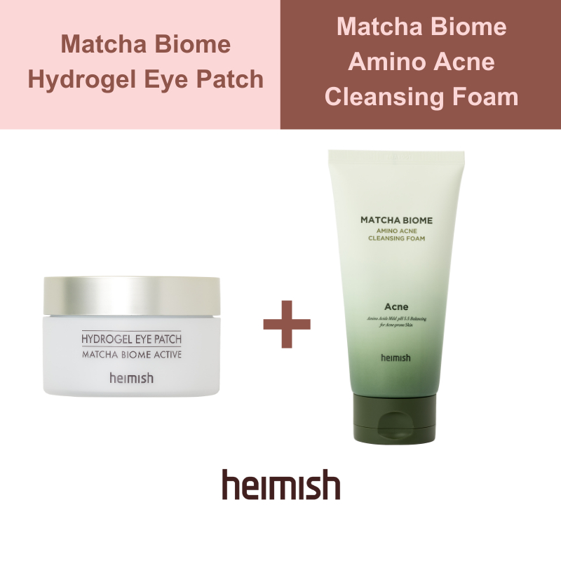 Heimish Matcha Biome Hydrogel Eye Patch+Matcha Biome Amino Acne ...