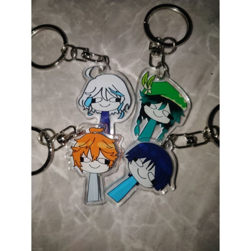 Genshin Impact Keychain, Fanmerch. (Childe/Tartaglia/Ajax, Wanderer ...