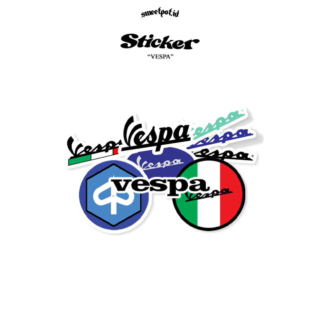 AESTHETIC STICKER "VESPA" / VESPA MATIC / PIAGGIO / KONGO / SUPER ...