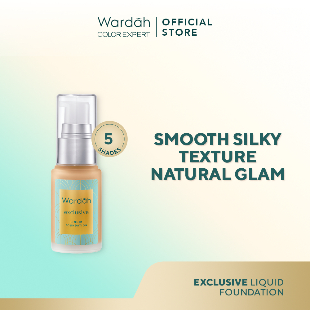Wardah Exclusive Liquid Foundation Spf 30 Net Contents 20 ml. | Shopee ...