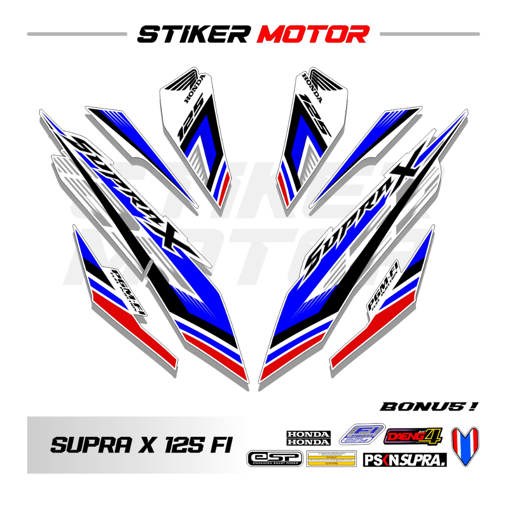 Sp74 Striping Sticker Sticker Lis Motorcycle Honda Supra X 125 FI 2021 ...