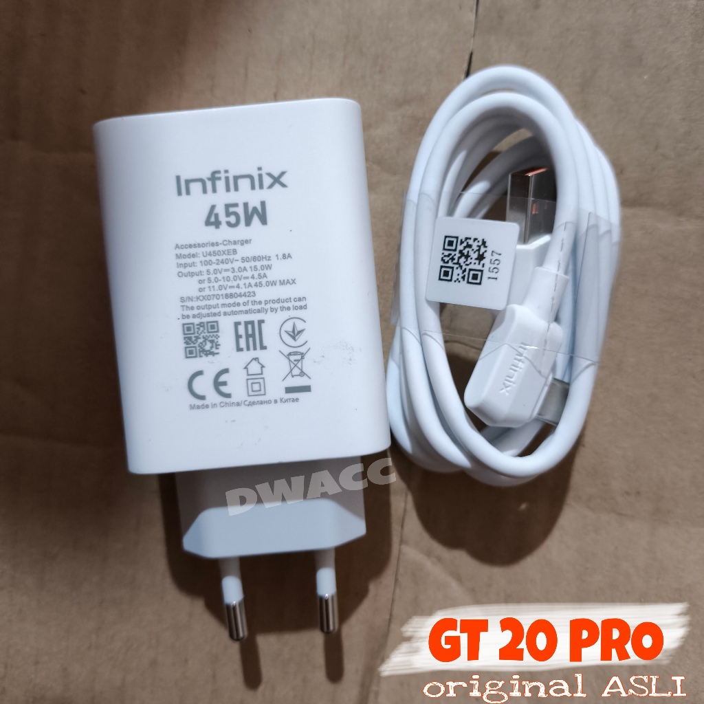 Original Infinix GT 20 PRO Fastcharging 45Watt Charger | Shopee Malaysia