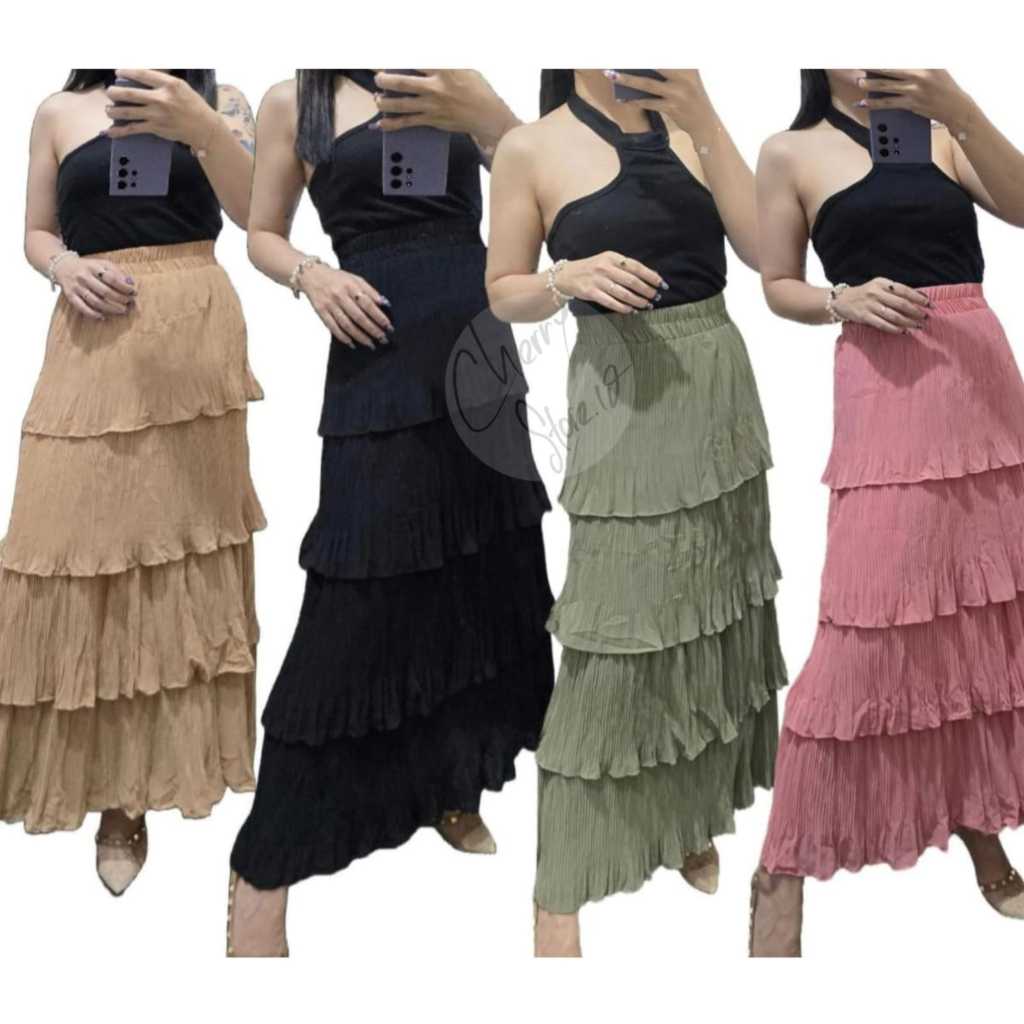 Cherry _ New Premium Layer Skirt Korean Style | Contemporary Skirts for ...