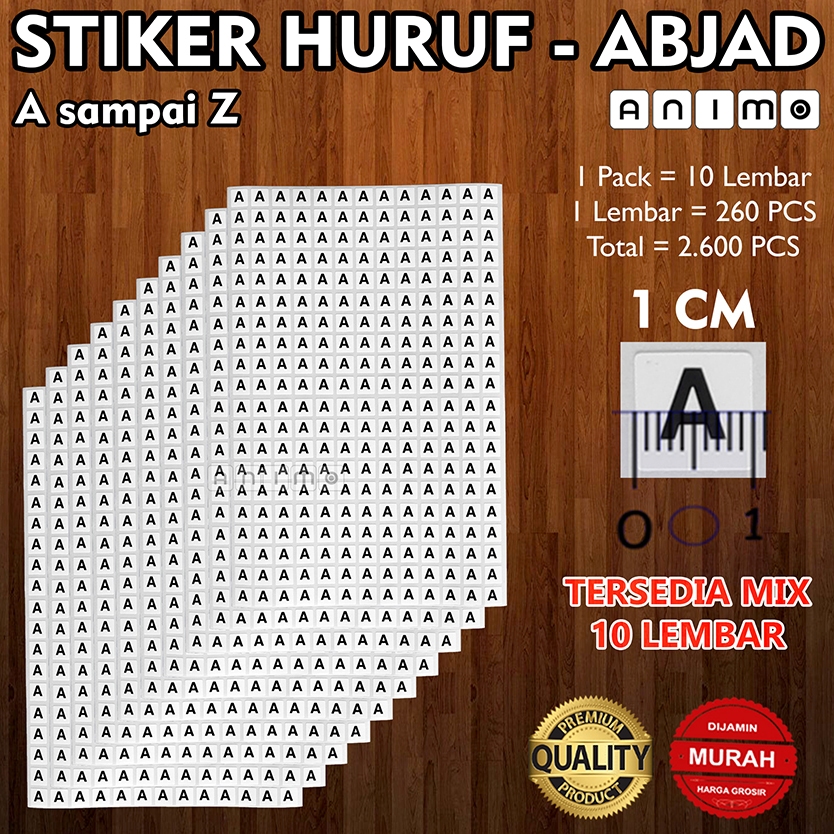 1cm Letter Square Sticker - 1cm Alphabet Sticker | Shopee Malaysia