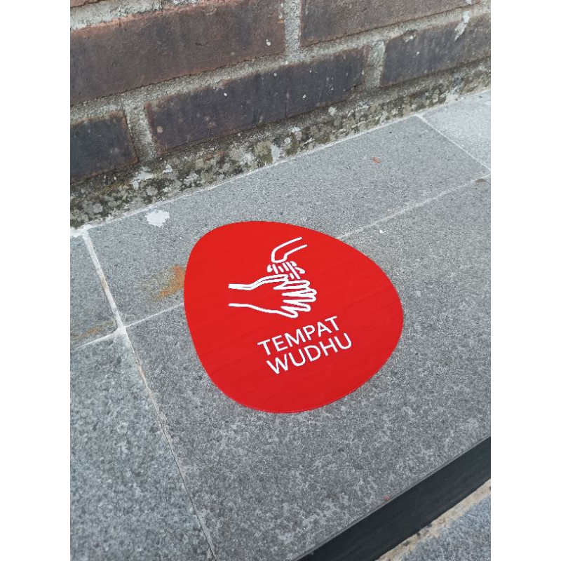 MERAH Acrylic signage / WUDHU PLACE / Red | Shopee Malaysia