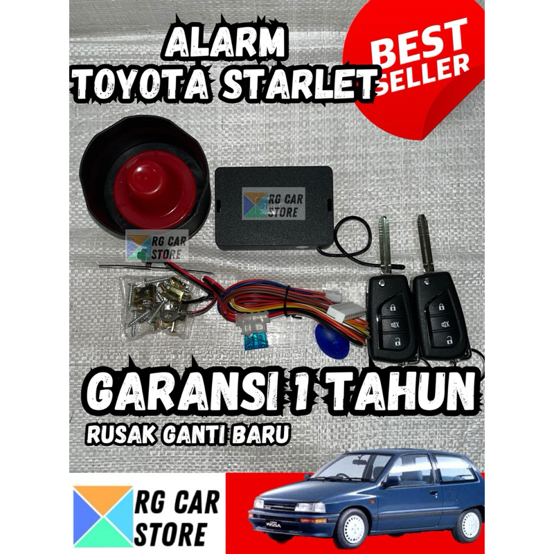 Toyota Starlet Car Alarm 1 Year Warranty Remote Model Quality Folding ...