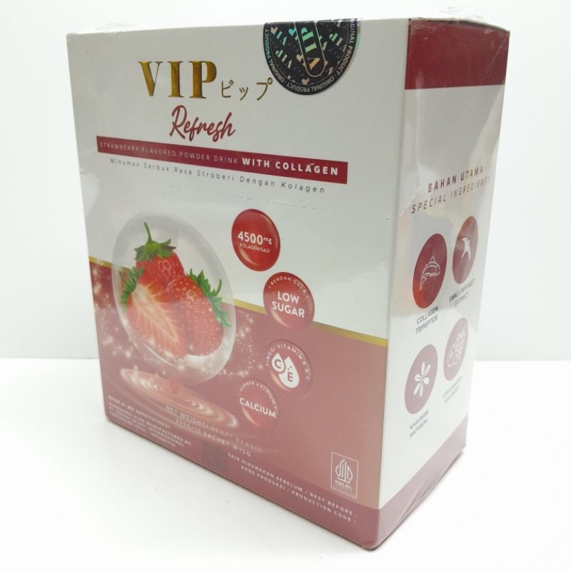Vip refresh Strawberry Flavored Powder Drink With 15 Sachets Of ...