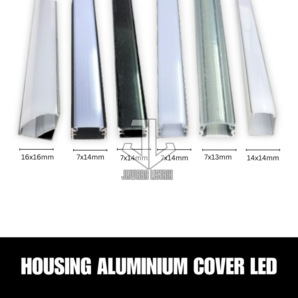 Thick Aluminum HOUSING Protective COVER LED STRIP Complete All Variants ...