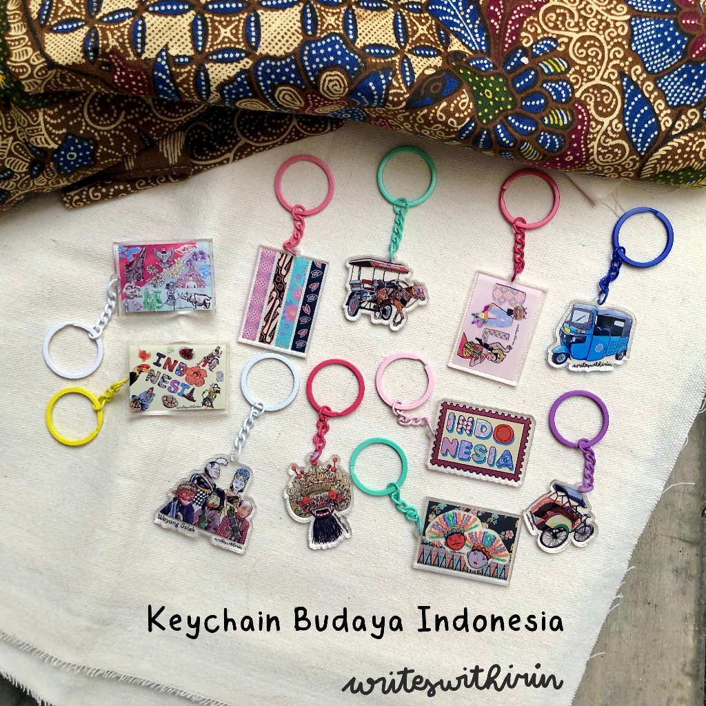 GANTUNGAN (writeswithirin) Indonesian Culture Keychain/ Keychain ...