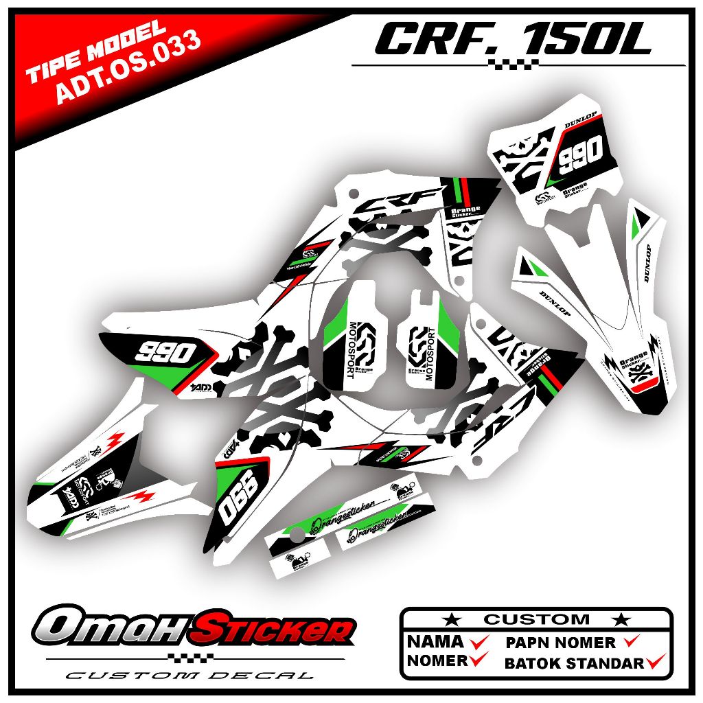Decal Sticker CRF 150l - Fullbody-Dekal Sticker CRF 150l Trail Sticker ...