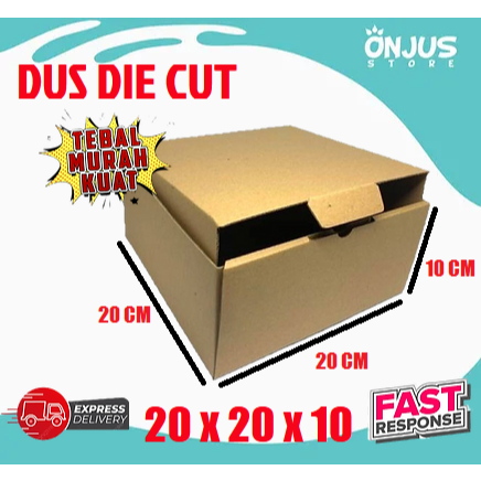 Cardboard BOX Cardboard PACKING DUS PIZZA DIE CUT CA2 Plain 20cm x 20cm ...