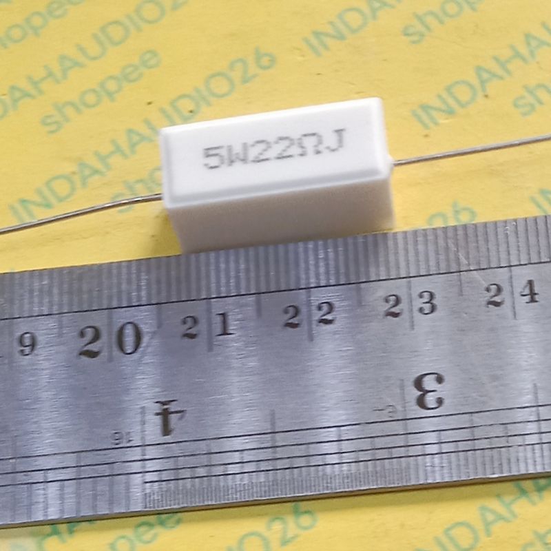 TAIWAN 22R 5W resistor 22 ohm THICK FOOT COPPER 5 watt 5watt chalk ...
