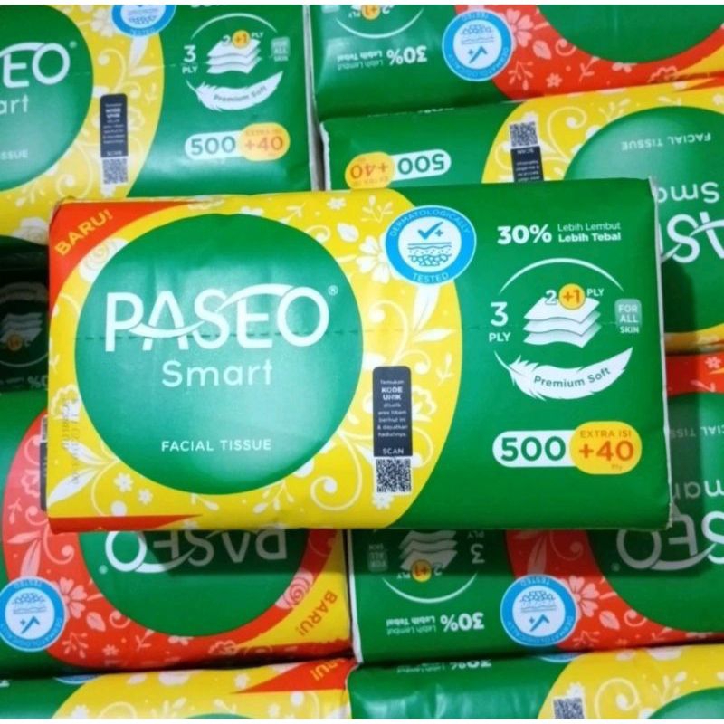 Tissue paseo Smart Facial Tissue 540 Sheets Of Tissue 3play. | Shopee ...