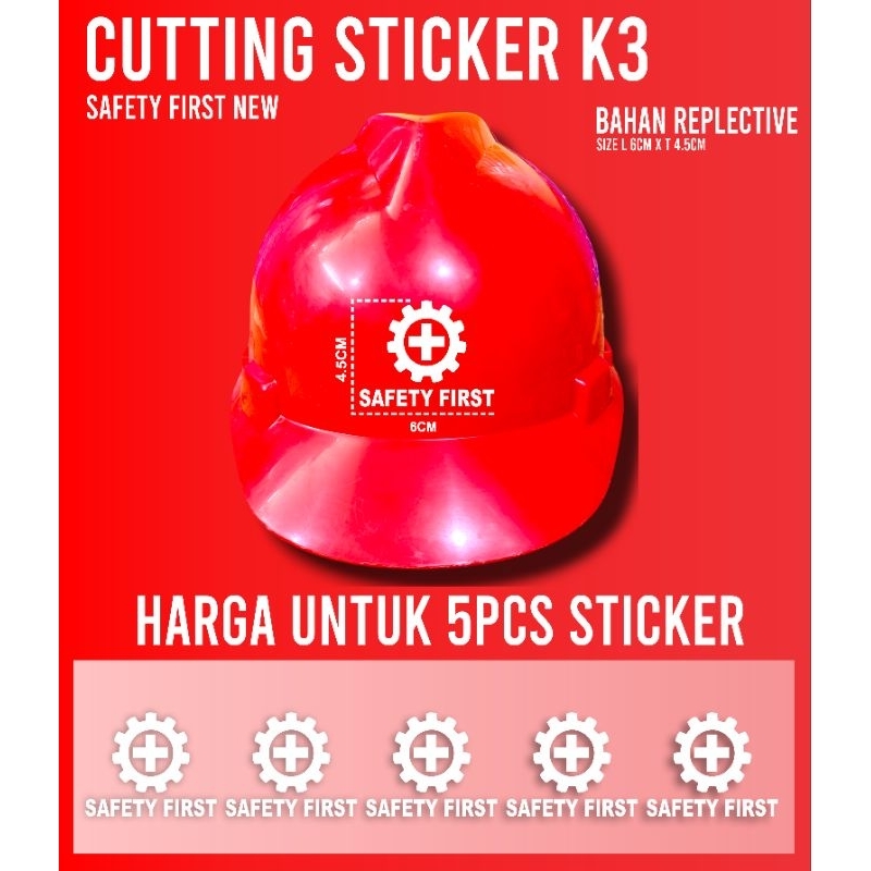 PUTIH Contents of 5Pcs Replecative White Safety First K3 Stickers ...