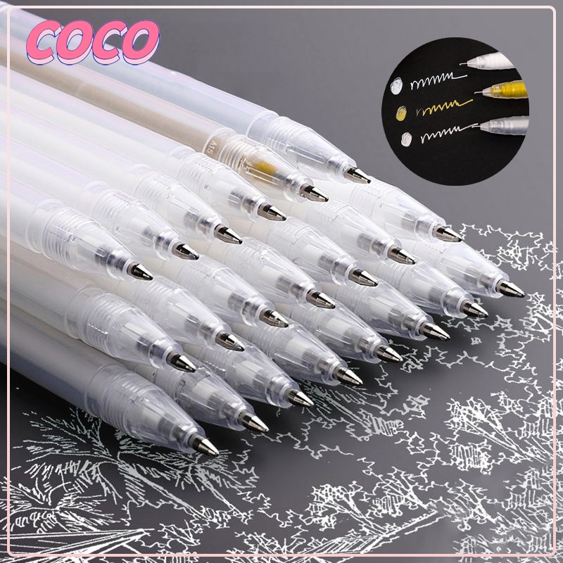 PUTIH Gold/silver/white Fine Tip Marker Fluorescent Gel Pen - coco ...