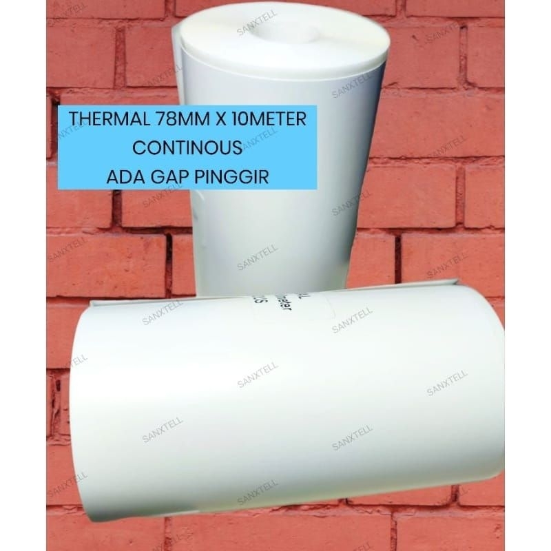 Thermal Sticker Label 78mm x 10 meters Continuous/Resi Sticker 80mm ...