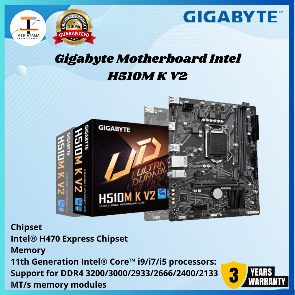 Gigabyte Motherboard Intel H510M K V2-DDR4 M-ATX - H510M | Shopee Malaysia