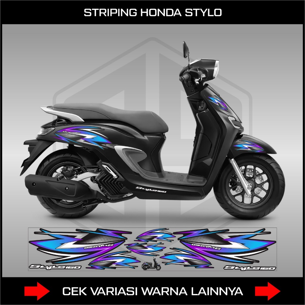 Stylo 160 GRAPHIC STRIPING STICKER / HONDA STYLO 160 CLASIC MOTORCYCLE ...