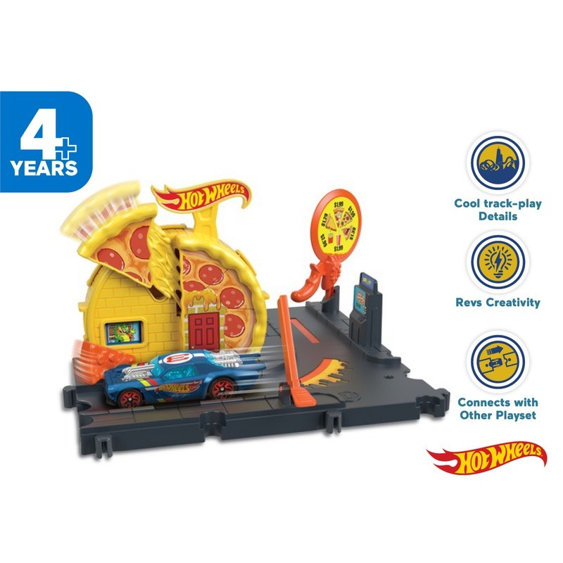 Hot Wheels City Speedy Pizza Pick-Up HMD53/Racing Car Track Toys ...
