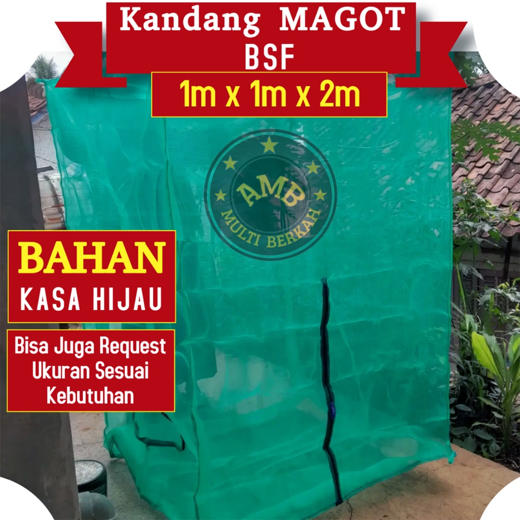 BSF Magot Cage Fly Net Ready to Use Gauze Size 1m x 1m x 2m | Shopee ...