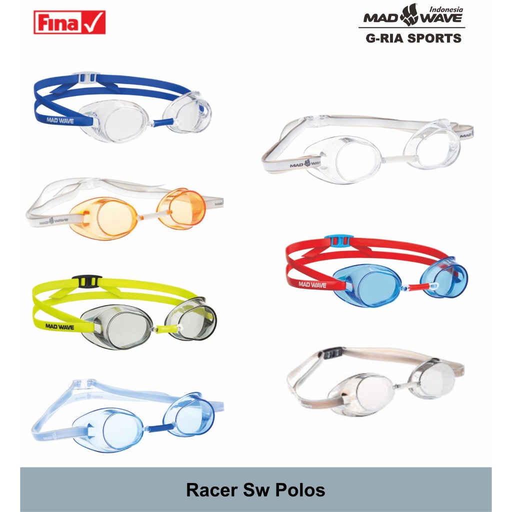 Original Mad Wave RACER SW Swimming Goggles - PLAIN (Glasses Without ...