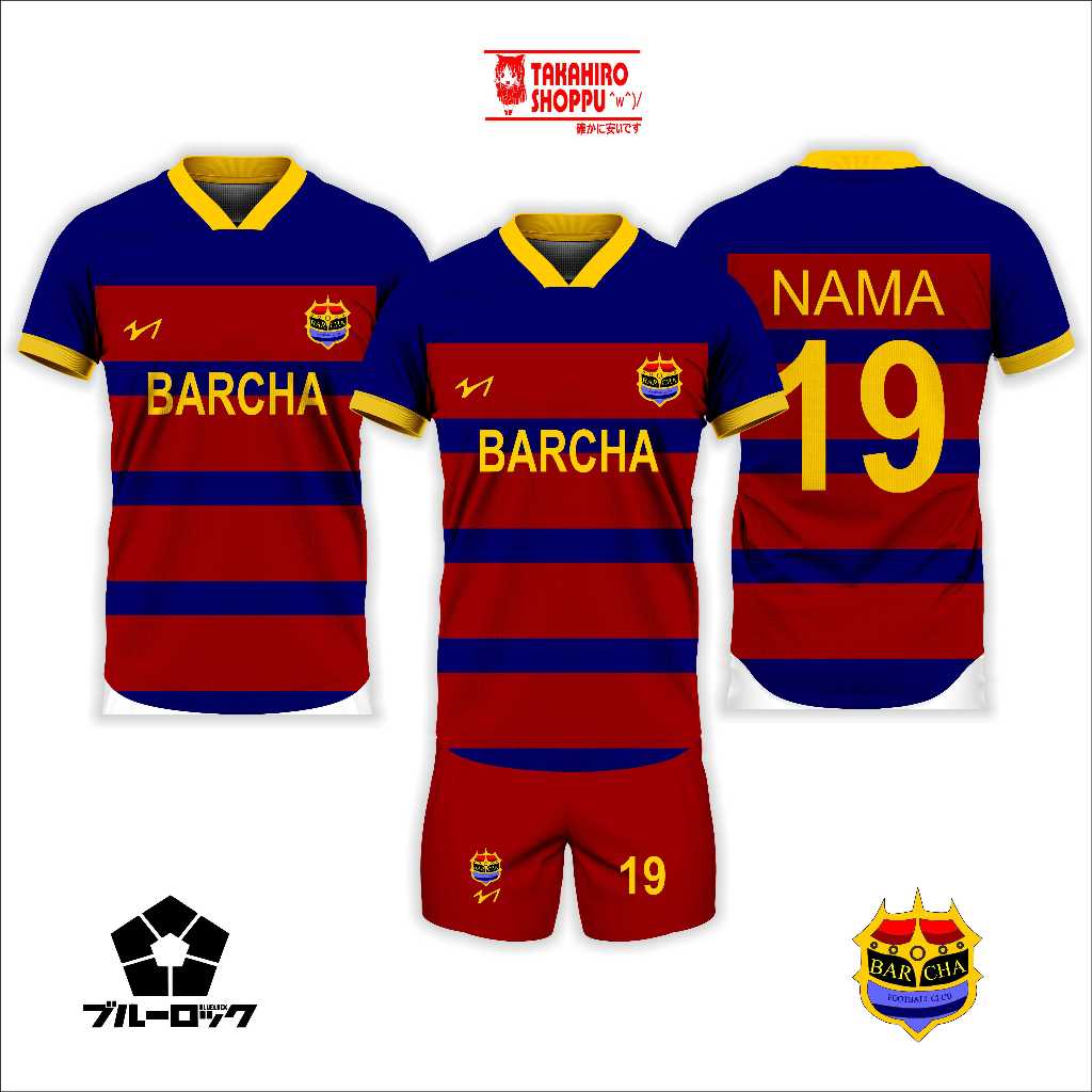 Bachira Barcha Full Print Jersey T-Shirt/Blue Lock Anime Cosplay Shirt ...