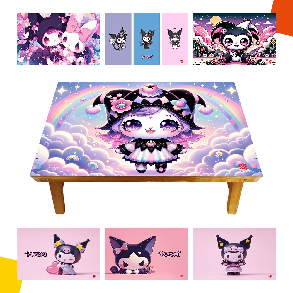 KAYU Kuromi Study Table Wooden Folding Children's Character | Shopee ...