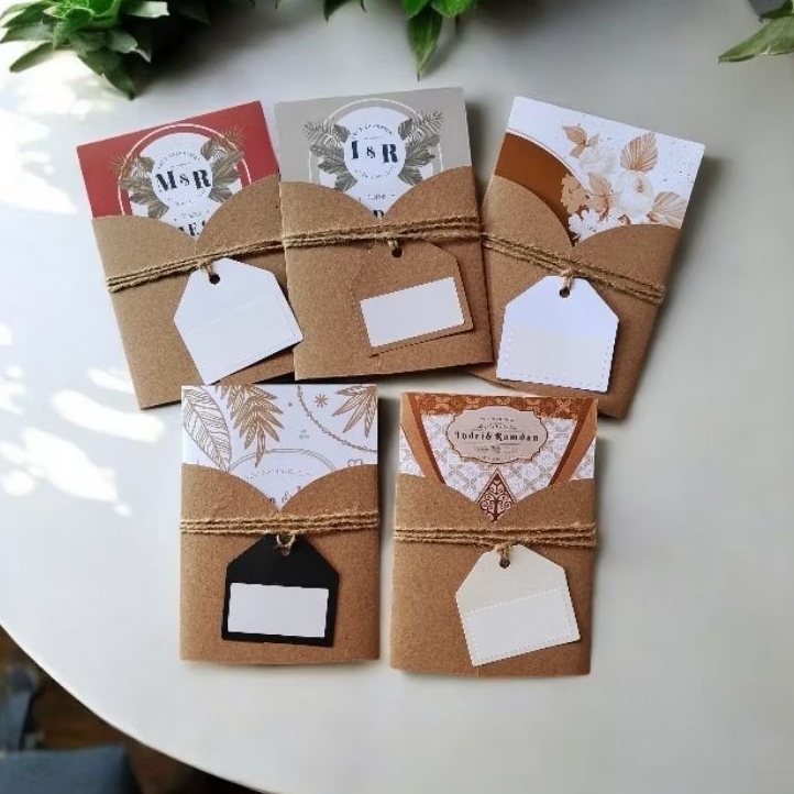 Kraft Cover Invitation Pocket+Hemp Rope+Hangtag | For All Kinds Of ...