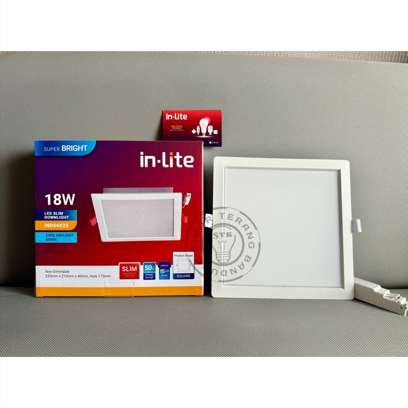 Inlite SLIM DOWNLIGHT SQUARE CEILING LAMP 18W 18 WATT - INDS602S ...