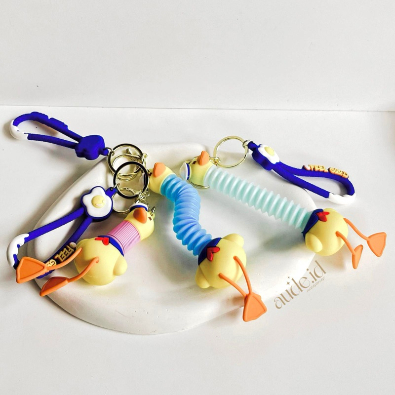 GANTUNGAN Aude - Pop Pipes Tubes Duck Keychain | Duck Pipe Stick ...