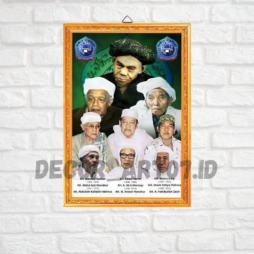 KAYU HIASAN DINDING Photo POSTER + PARA ULAMA LIRBOYO FRAME NAHDLATUL ...
