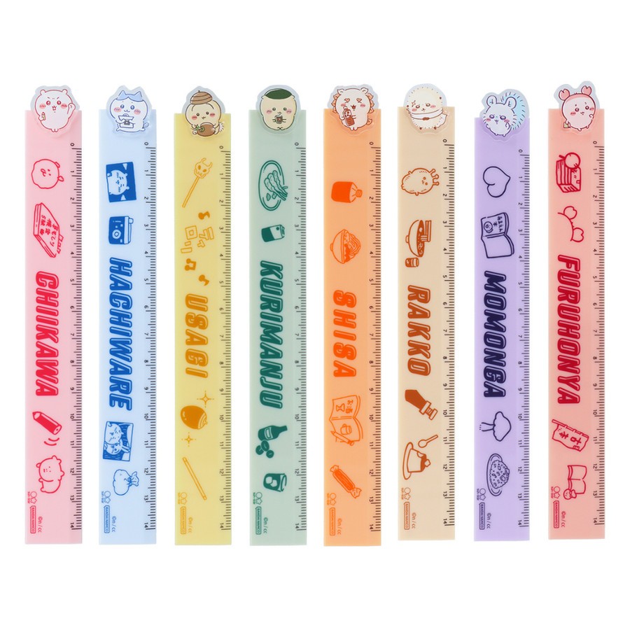 Ruler Slim 14cm Chiikawa Comic Scene Hachiware Usagi Furuhonya Momonga ...