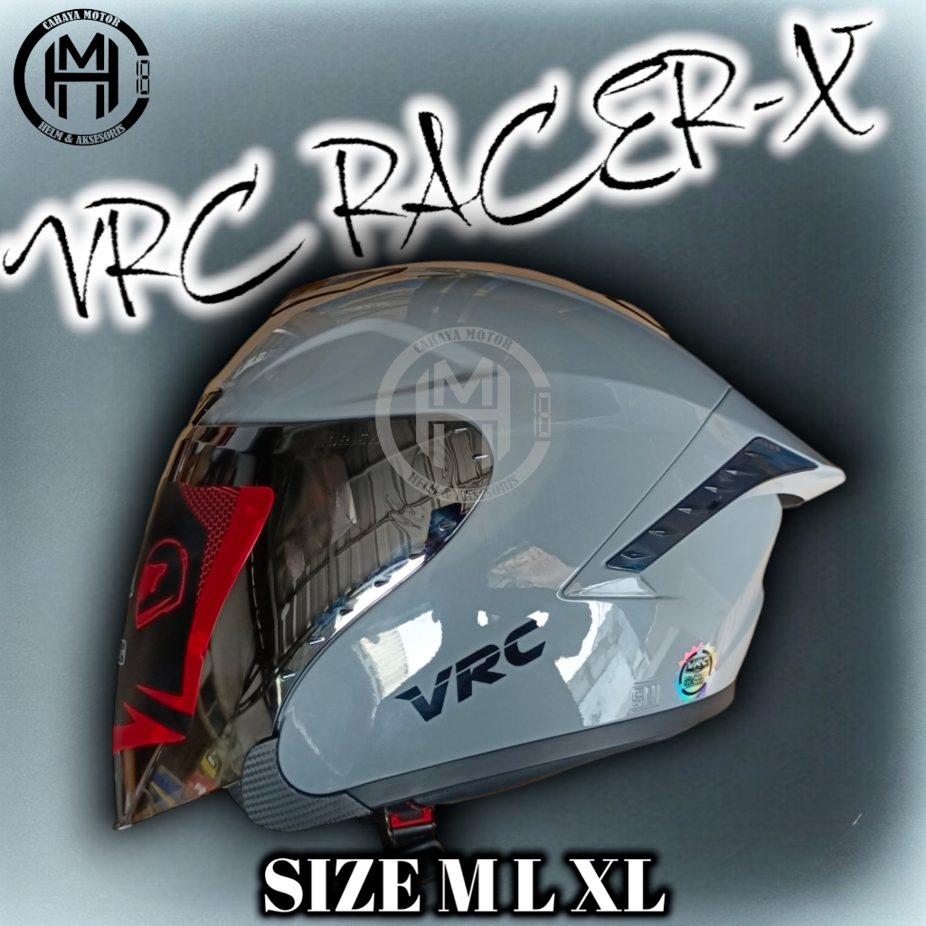 Vrc RACER-X SOLID ORIGINAL HALF FACE SINGLE VISOR Helmet | Shopee Malaysia