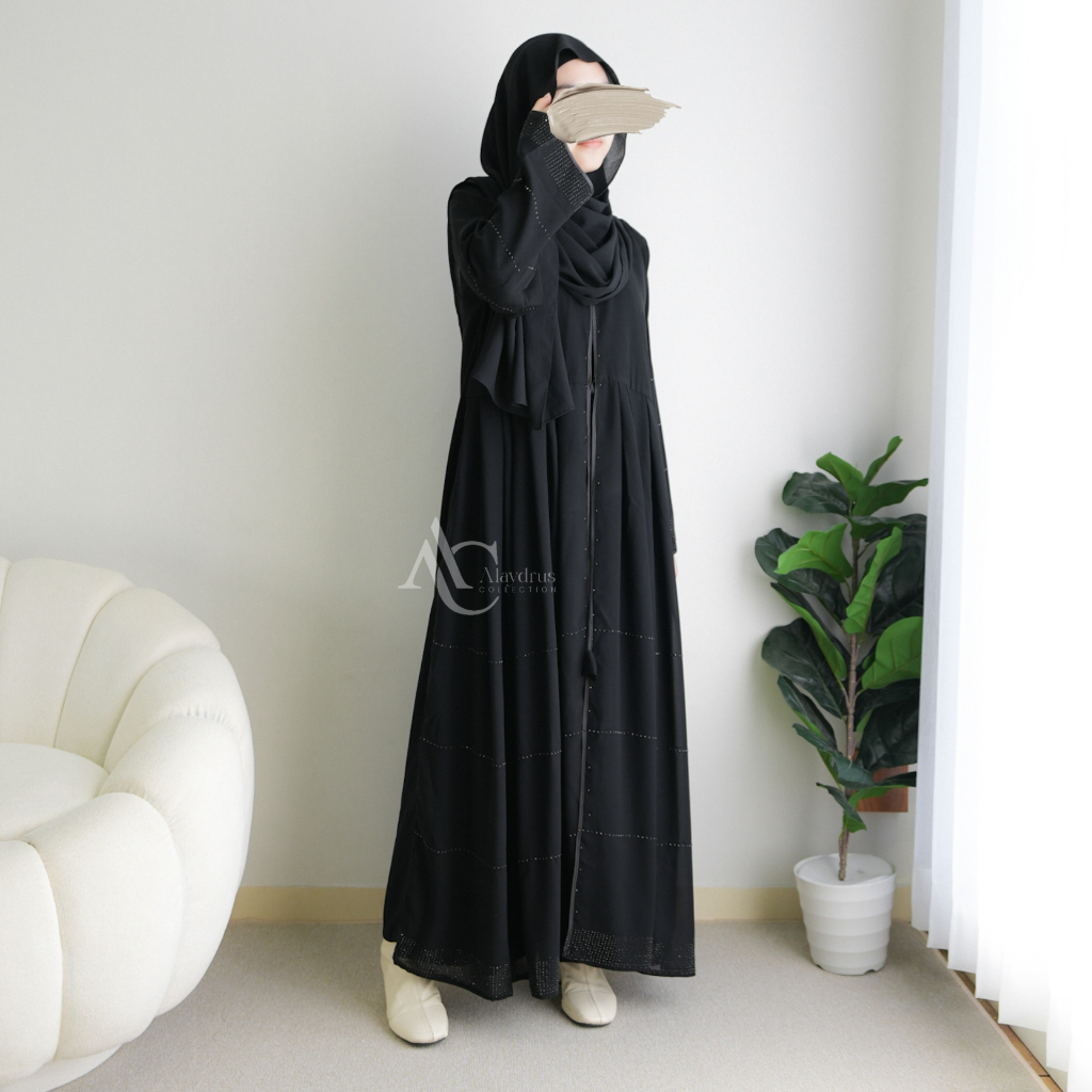 Alaydrus Collection Abaya Black Turkey Muslimah Gamis Umrah Robe Dubai ...