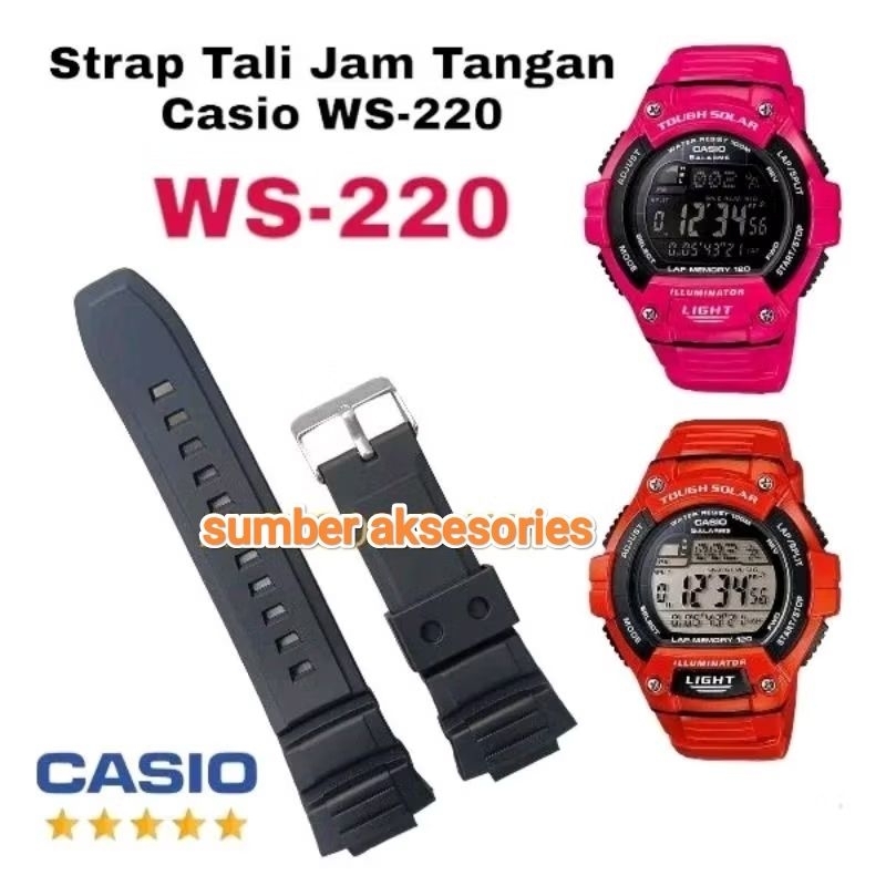 Casio WS220 WS-220 W-S220 MV-200 WS 220 Watch Strap Free pen | Shopee Malaysia