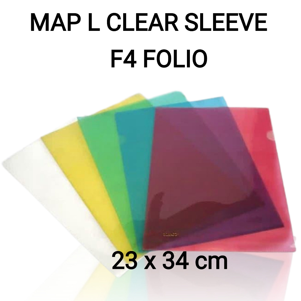 Big MAP L F4 FOLIO TRANSPARENT PLASTIC | F4 BIG CLEAR TRANSPARENT ...