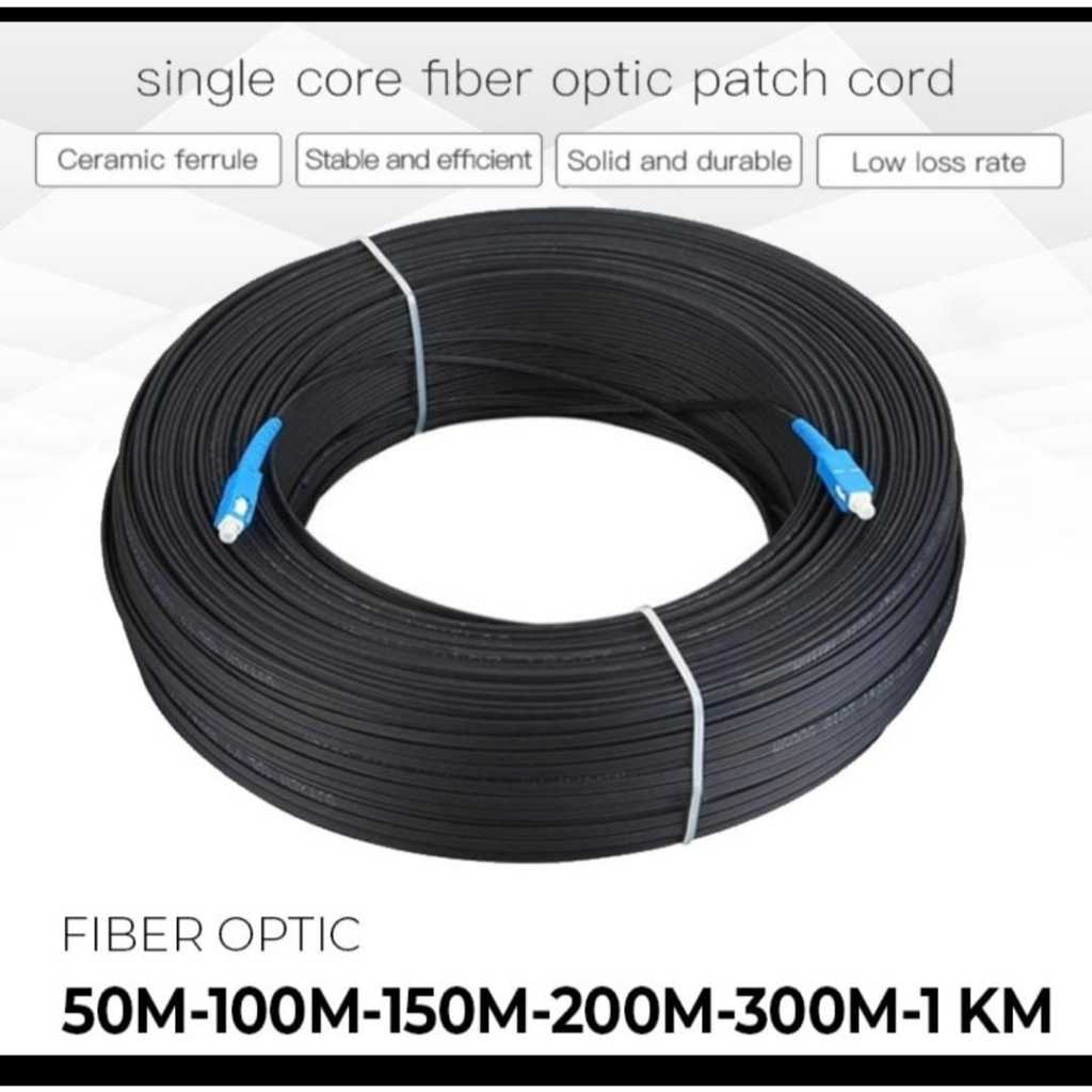 Fo fiber optic cable 300m 300meter precon 1 core SC UPC dropcore FTTH ...