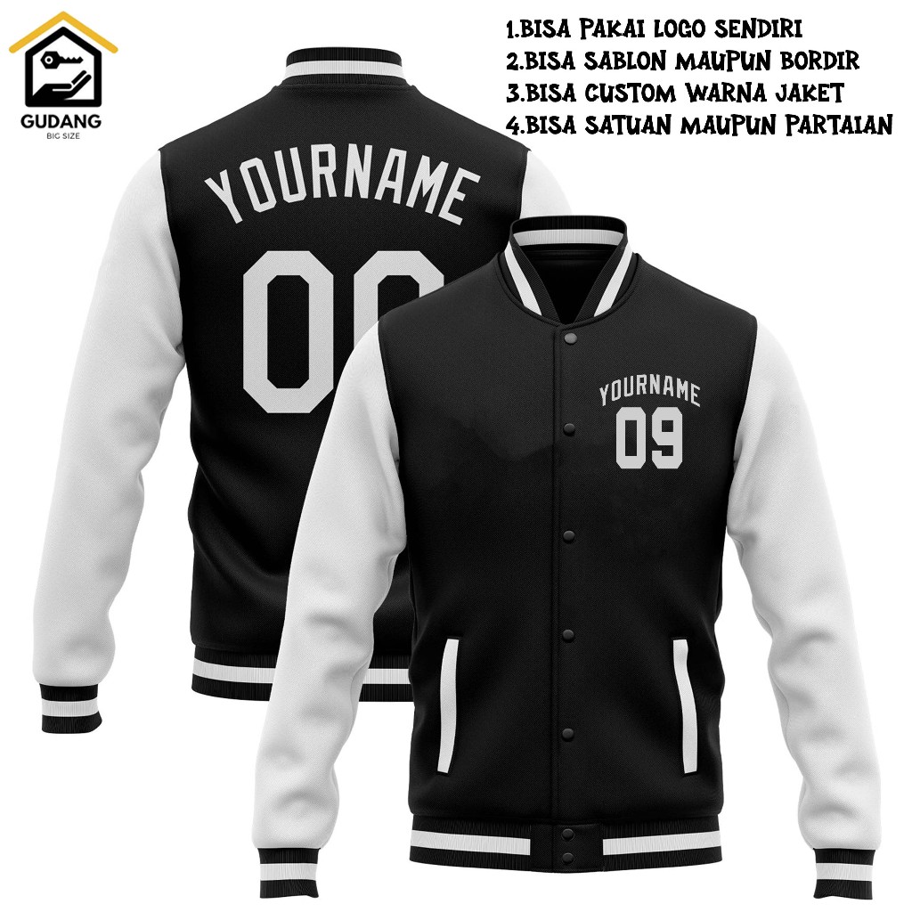 CUSTOM VARSITY BOMBER JACKET FRONT BACK. CUSTOM VARSITY JACKET S-6XL ...