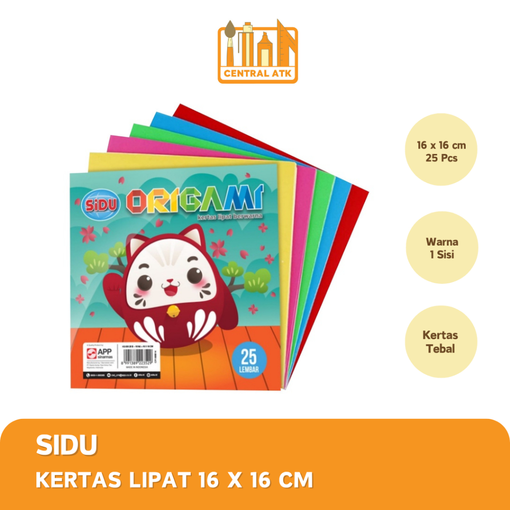 Origami | Sidu COLOR FOLDING PAPER 16x16CM (25 SHEETS) | Shopee Malaysia